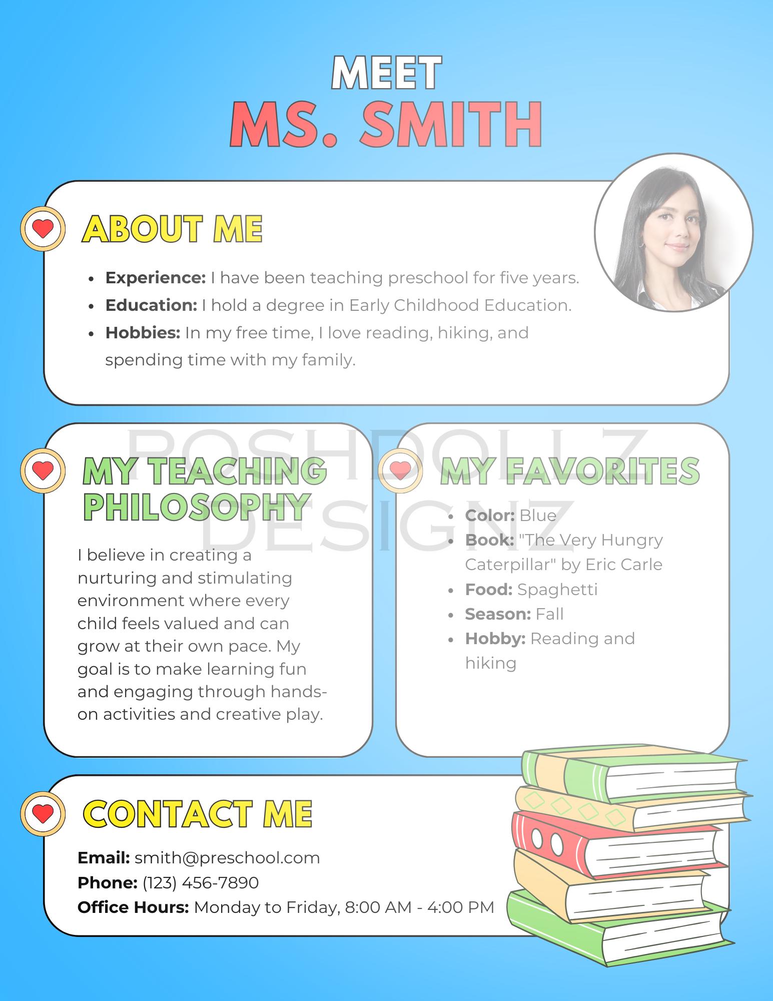 Back to School Printable Template for Teachers | Editable Canva Design ...