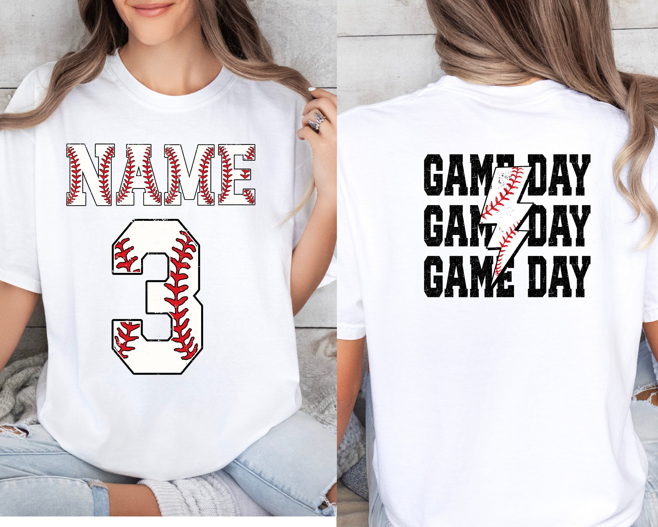 Custom Baseball Unisex Shirt, Personalized Number & Name Baseball Shirt ...
