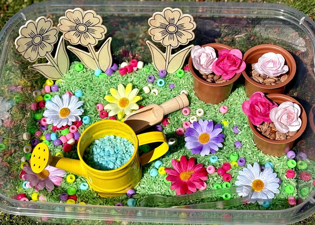 Garden Sensory Bin Spring Sensory Filler Flower Sensory Kit Easter Kids ...