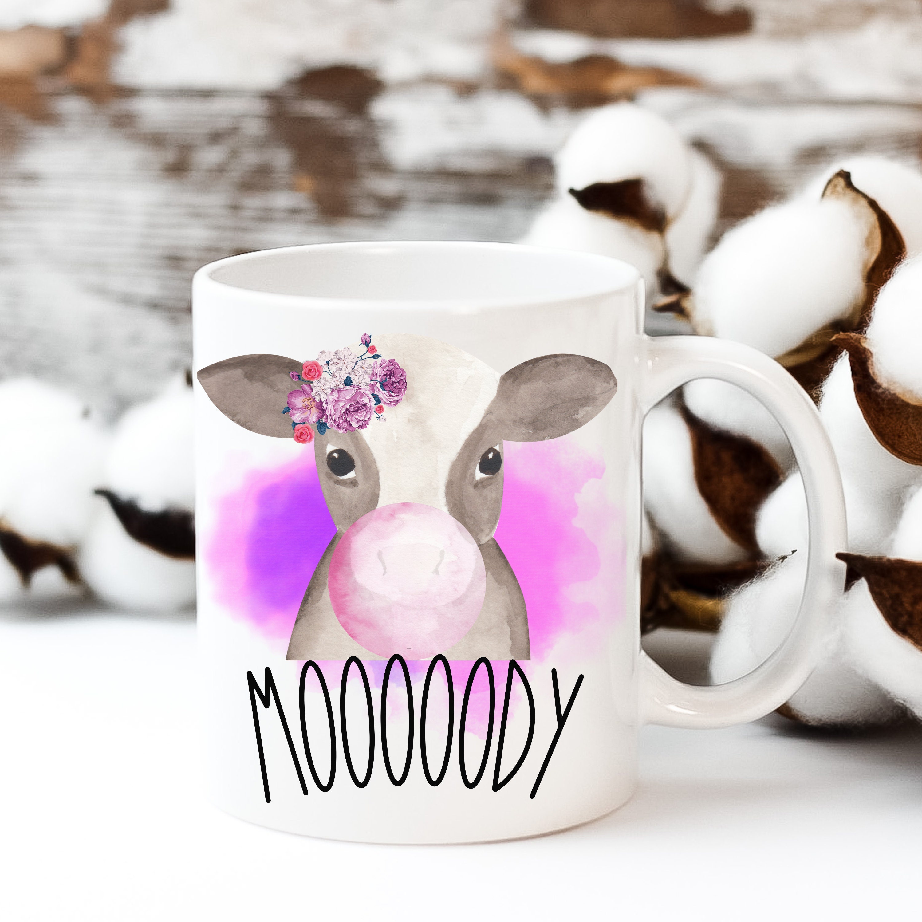 Cow Mug, Moody Cow, Cute Cow Mug, Farm Mug, Mug With Cow, Cow Coffee ...