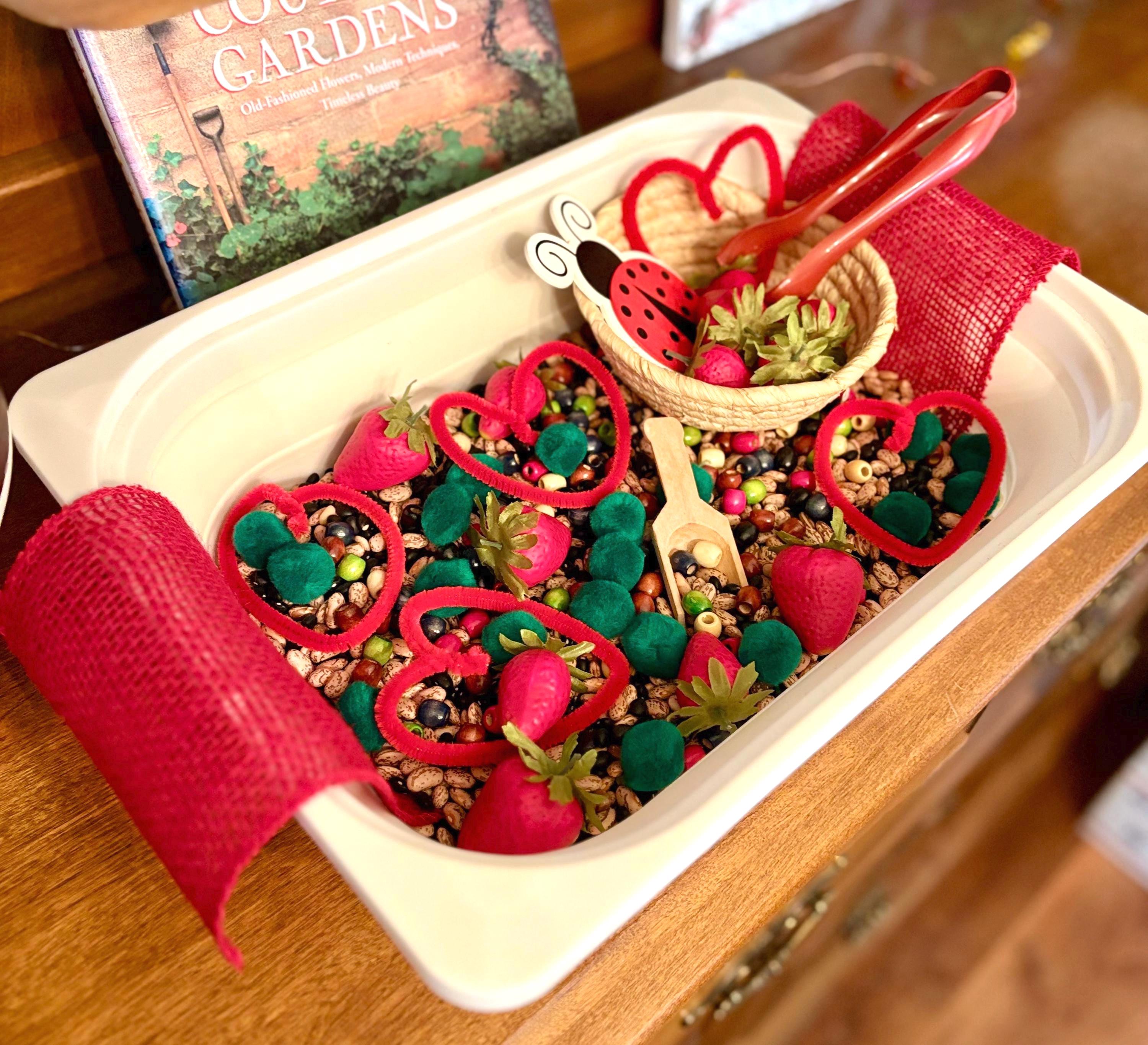 Strawberry Picking Sensory Bin Kit Filler Garden Sensory Bin Spring ...