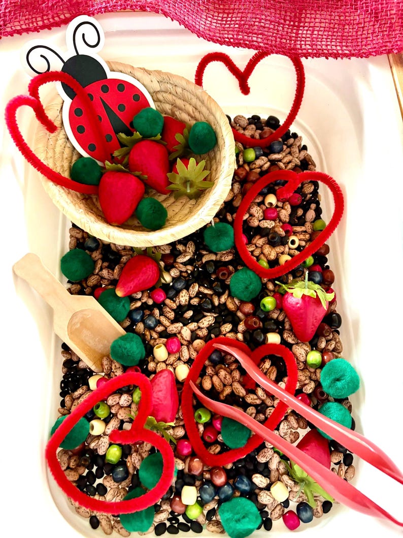 Strawberry Picking Sensory Bin Kit Filler Garden Sensory Bin Spring ...
