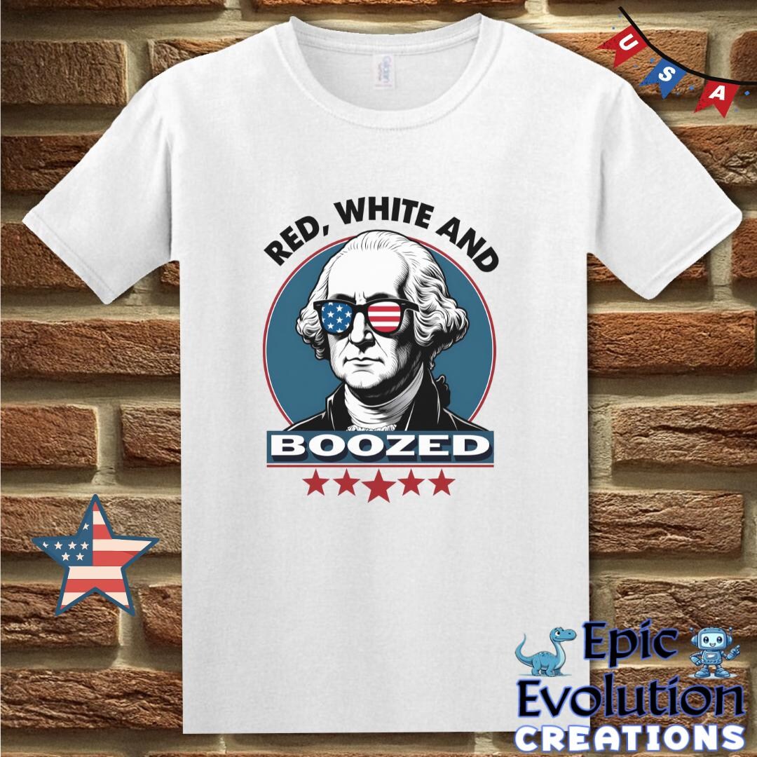 Red White and Boozed 4th of July Shirt: Funny Patriotic USA Tee - Etsy