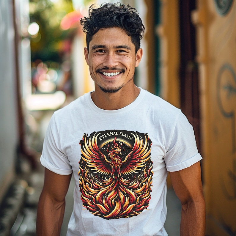 Phoenix Rising From Flames, Phoenix Gift, Phoenix T-shirt Gift, Phoenix ...