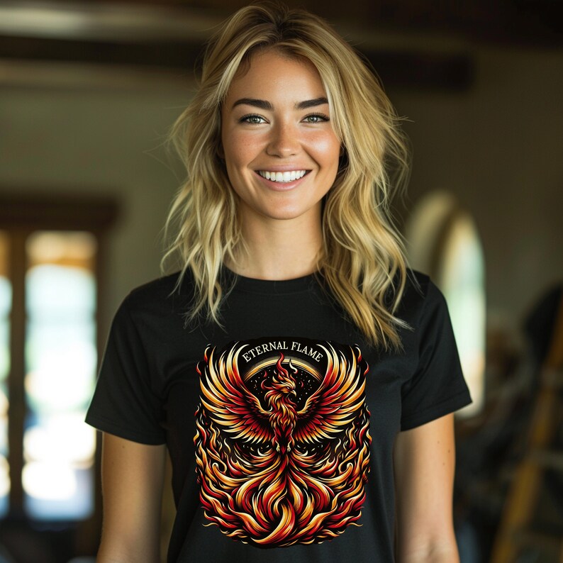 Phoenix Rising From Flames, Phoenix Gift, Phoenix T-shirt Gift, Phoenix ...