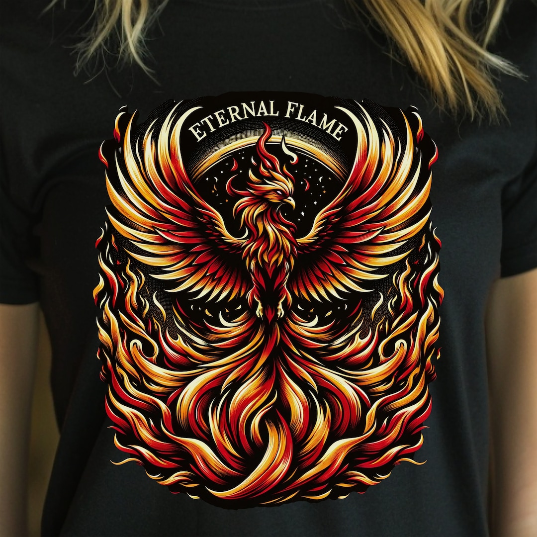 Phoenix Rising From Flames, Phoenix Gift, Phoenix T-shirt Gift, Phoenix ...