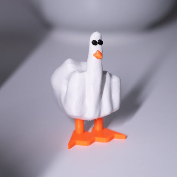 3d Printed Middle Finger Duck - Etsy