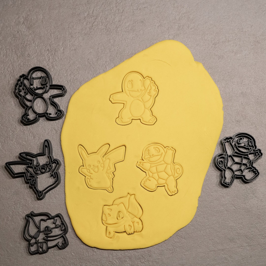 Set of 4 Pokemon Cookie Cutters Perfect for Christmas Cookies, Pikachu ...