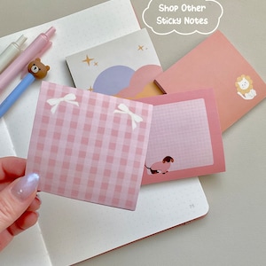 Coquette Bows Post It Notes | Kawaii Sticky Notes | Cute Stationery - Etsy
