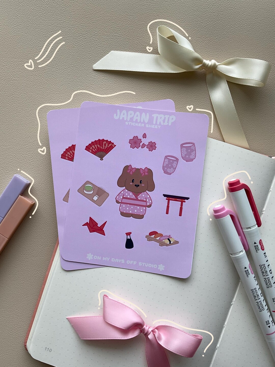 Japan Travel Sticker Sheet | Cute Kawaii Stickers | for Bullet Journal ...