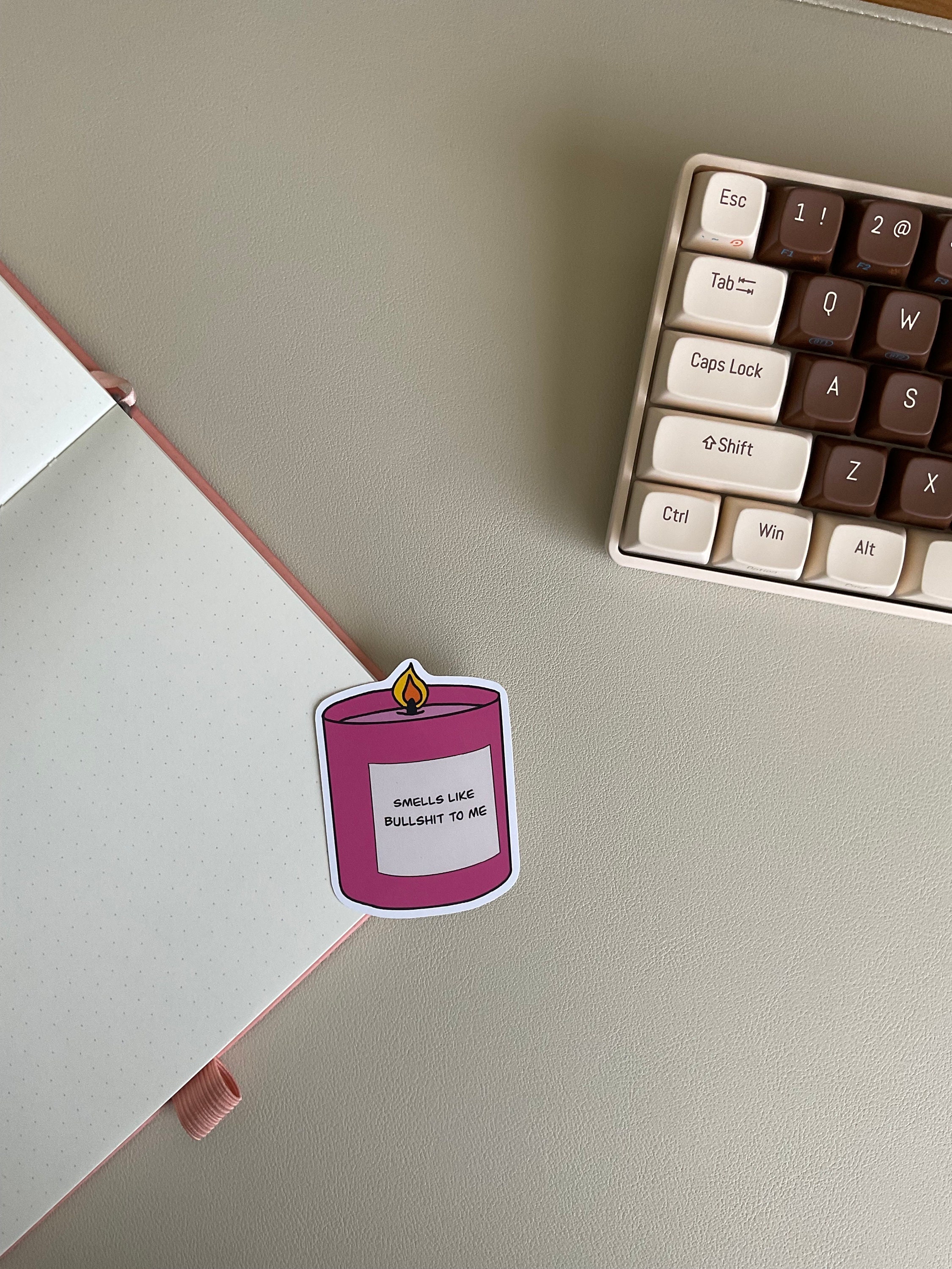 Smells Like Bull to Me Candle Sticker Vinyl Sticker for Journals Laptop ...