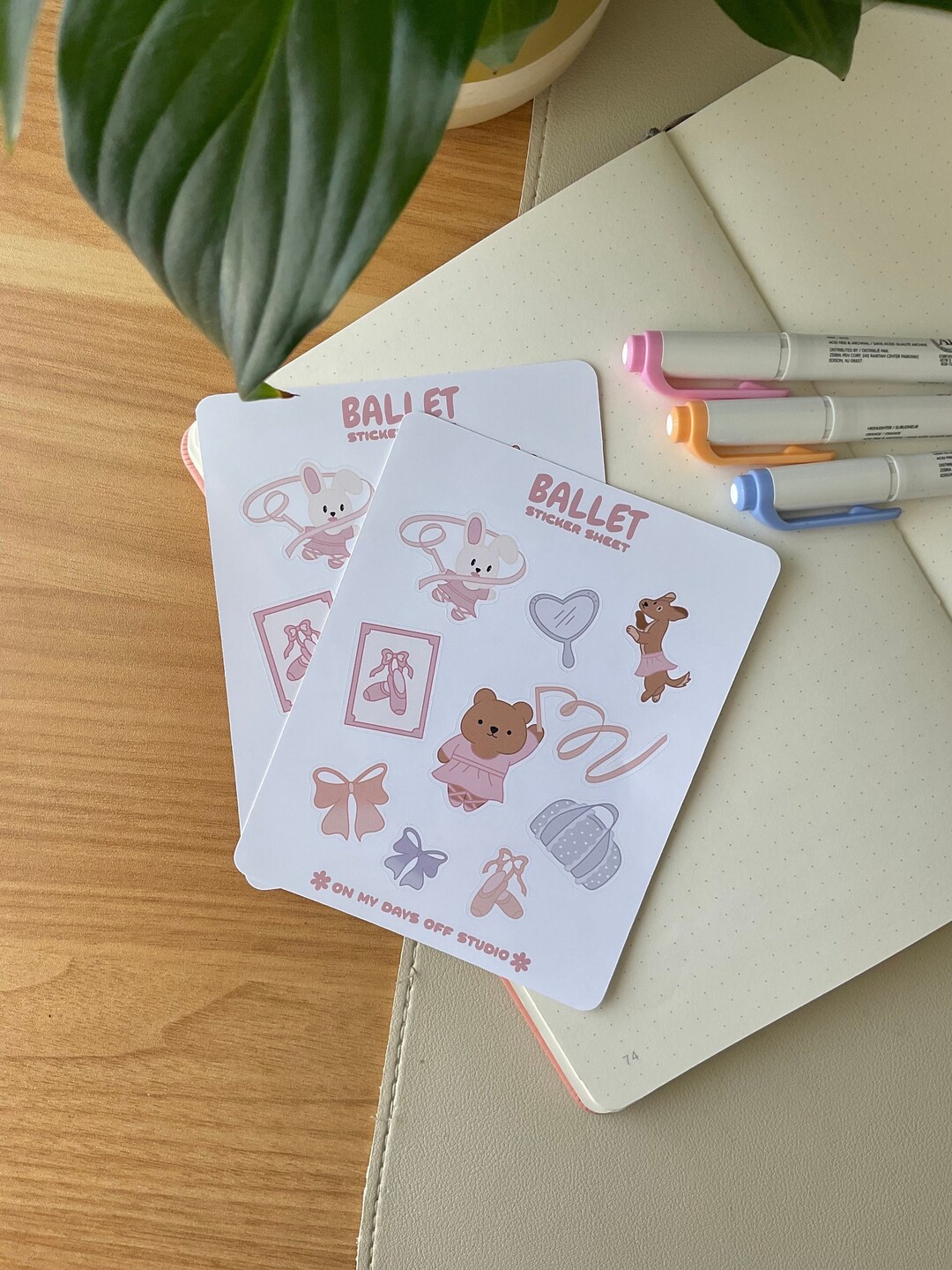 Ballet Core Sticker Sheet | Cute Coquette Stickers | for Bullet Journal ...