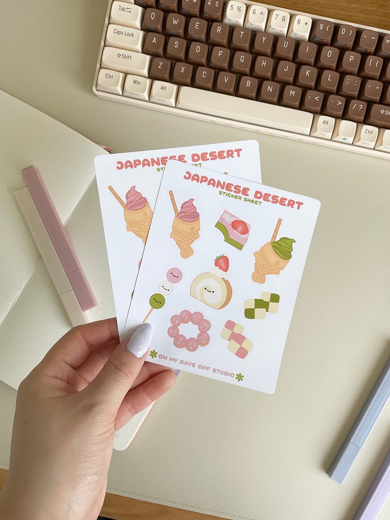 Japanese Dessert Sticker Sheet Kawaii Food Sticker Sheet Kawaii ...