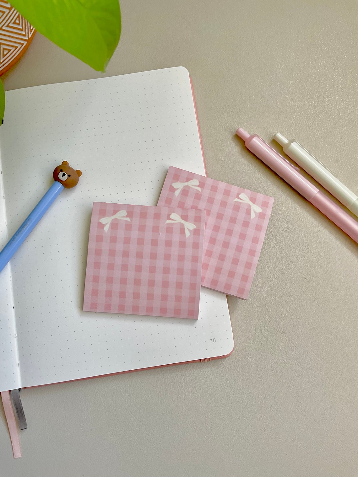 Coquette Bow Sticky Notes : Kawaii Stationery - Etsy