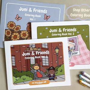 Juni & Friends Coloring Book Vol. 3 | Cute Kawaii Fall Halloween ...