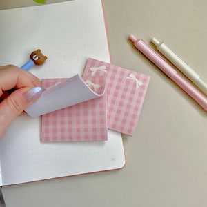 Coquette Bows Post It Notes | Kawaii Sticky Notes | Cute Stationery - Etsy