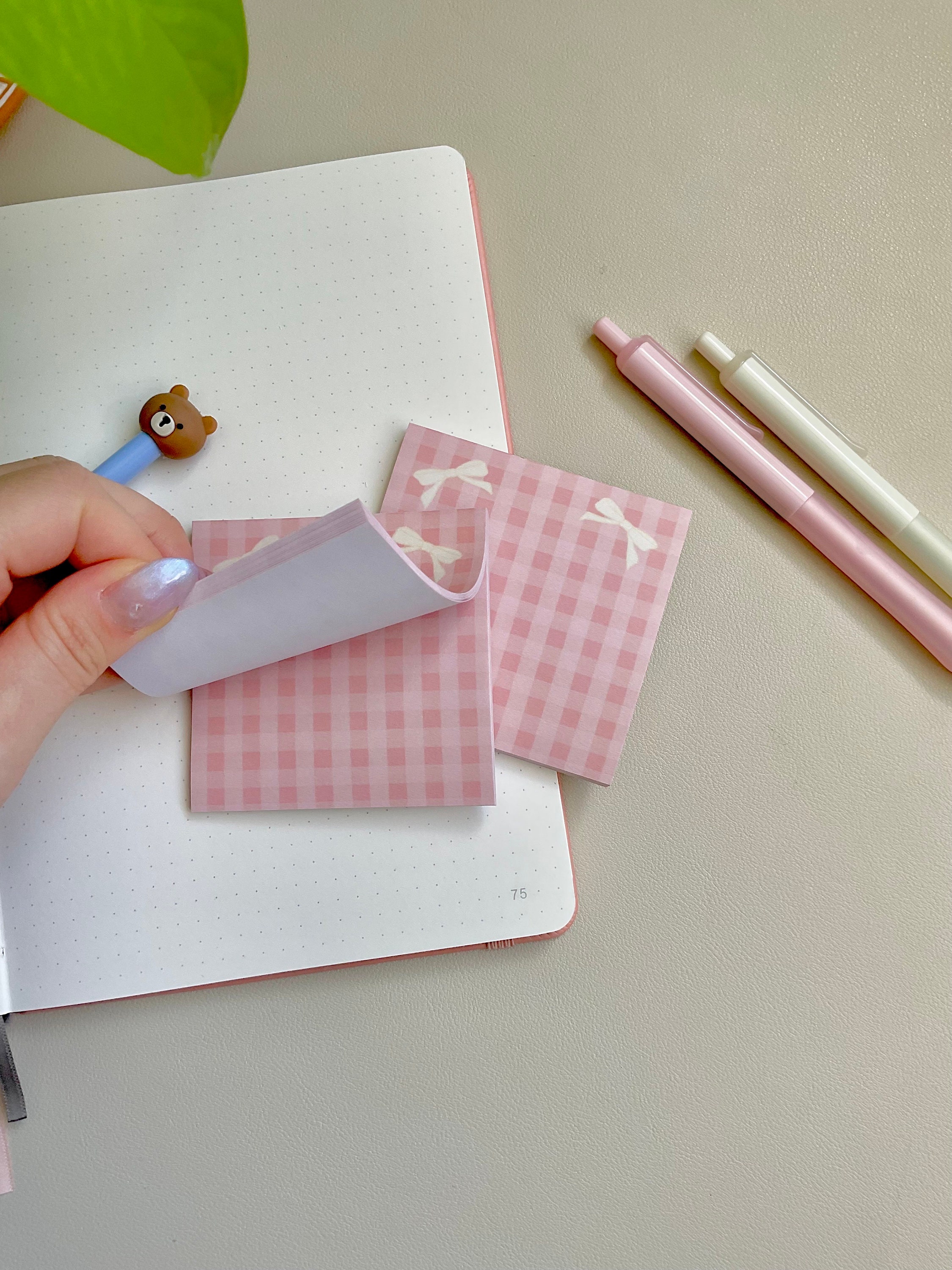 Coquette Bows Post It Notes Pretty Post It Notes, Aesthetic Sticky ...