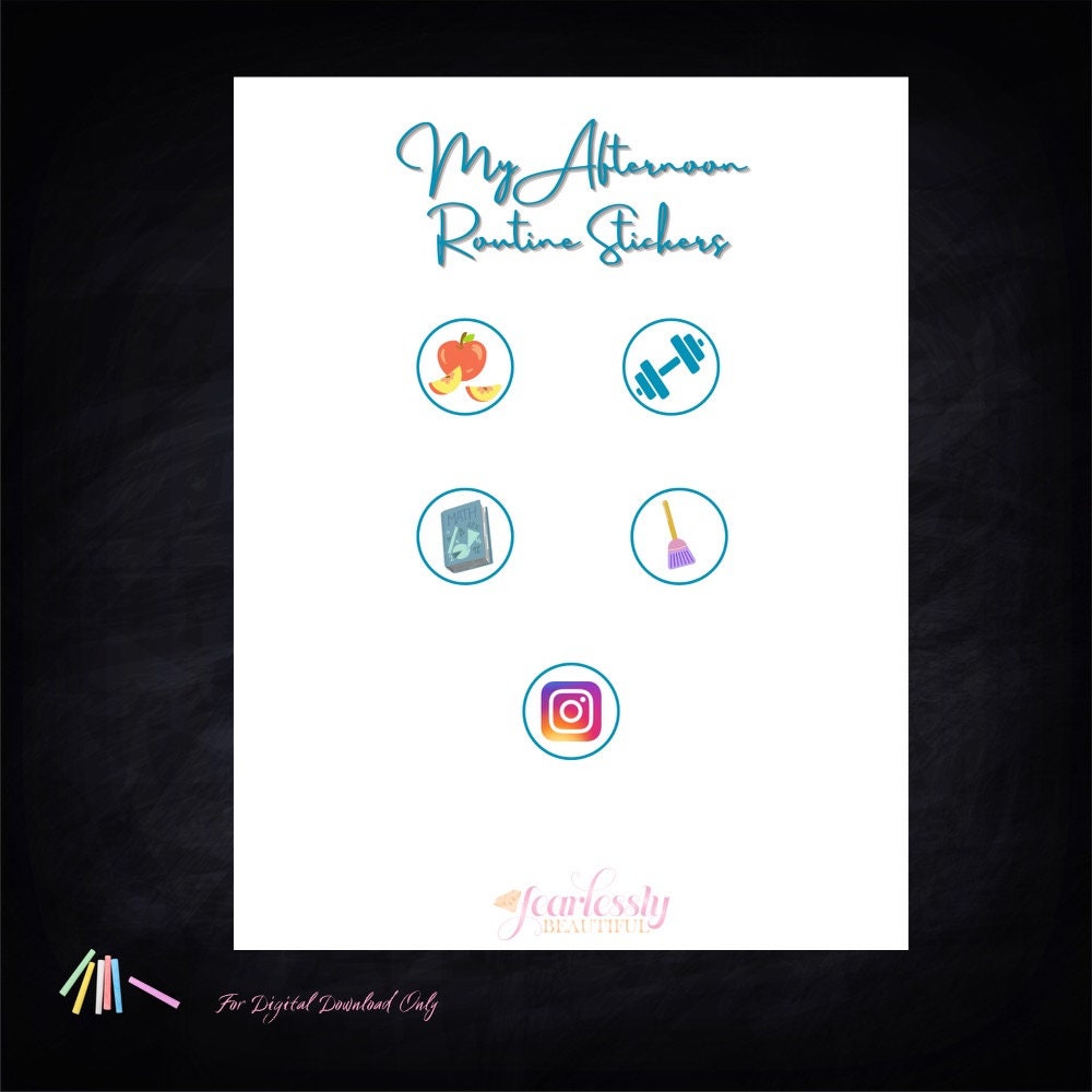 Printable Daily Teen Routine Checklist Printable Daily Stickers Digital ...