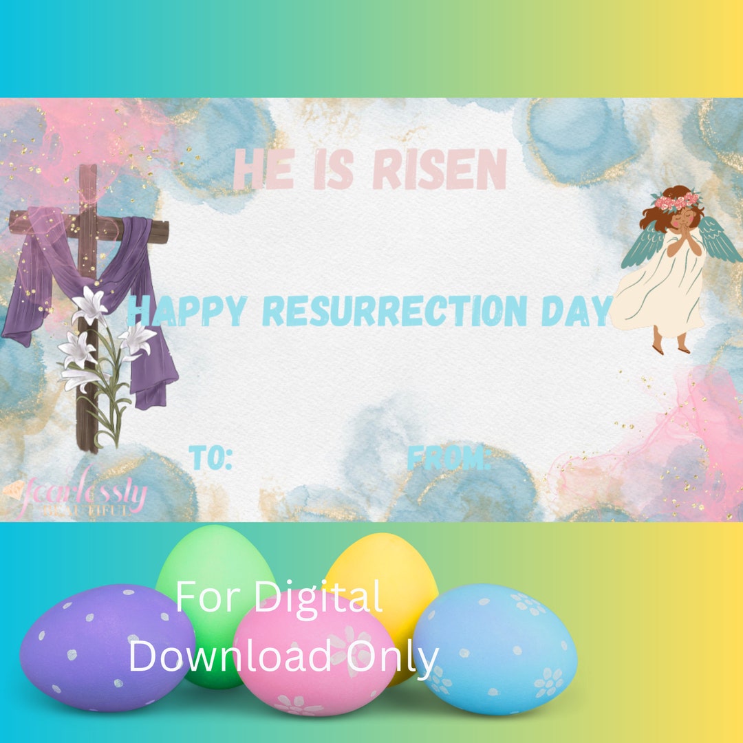 Printable Resurrection Day Tags| Digital Resurrection Day Tags| Pink ...