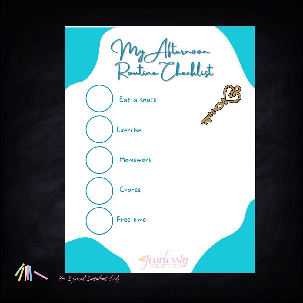 Printable Daily Teen Routine Checklist Printable Daily Stickers Digital ...