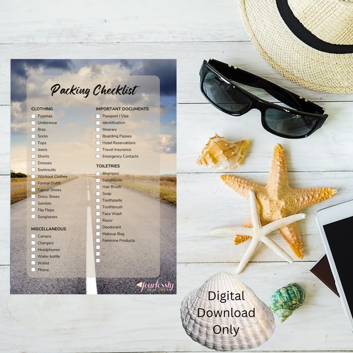 Printable Packing Checklist Digital Packing Checklist - Etsy