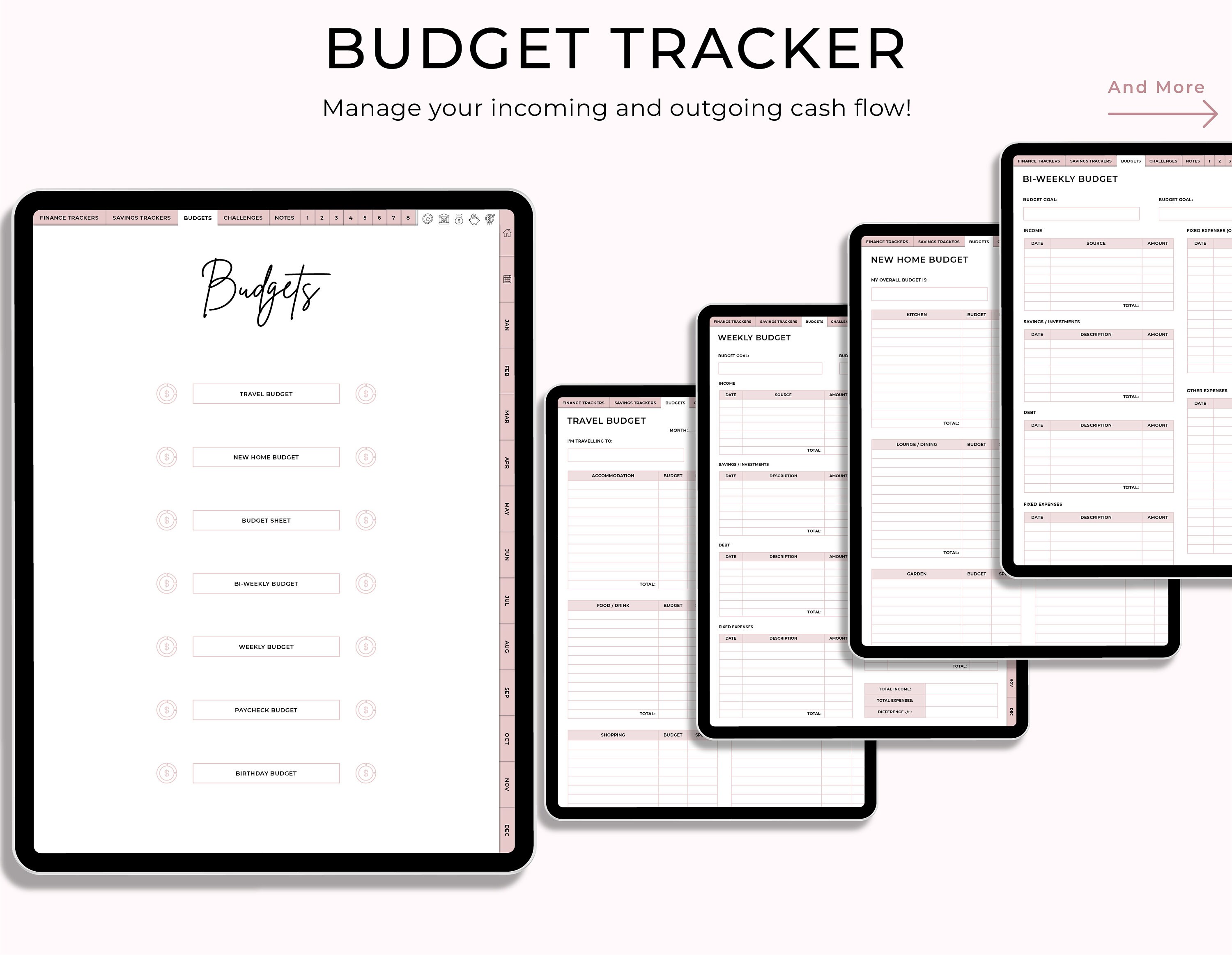 Digital Budget Planner Finance Tracker Finance Planner Etsy