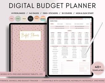 Digital Budget Planner Finance Tracker Finance Planner - Etsy