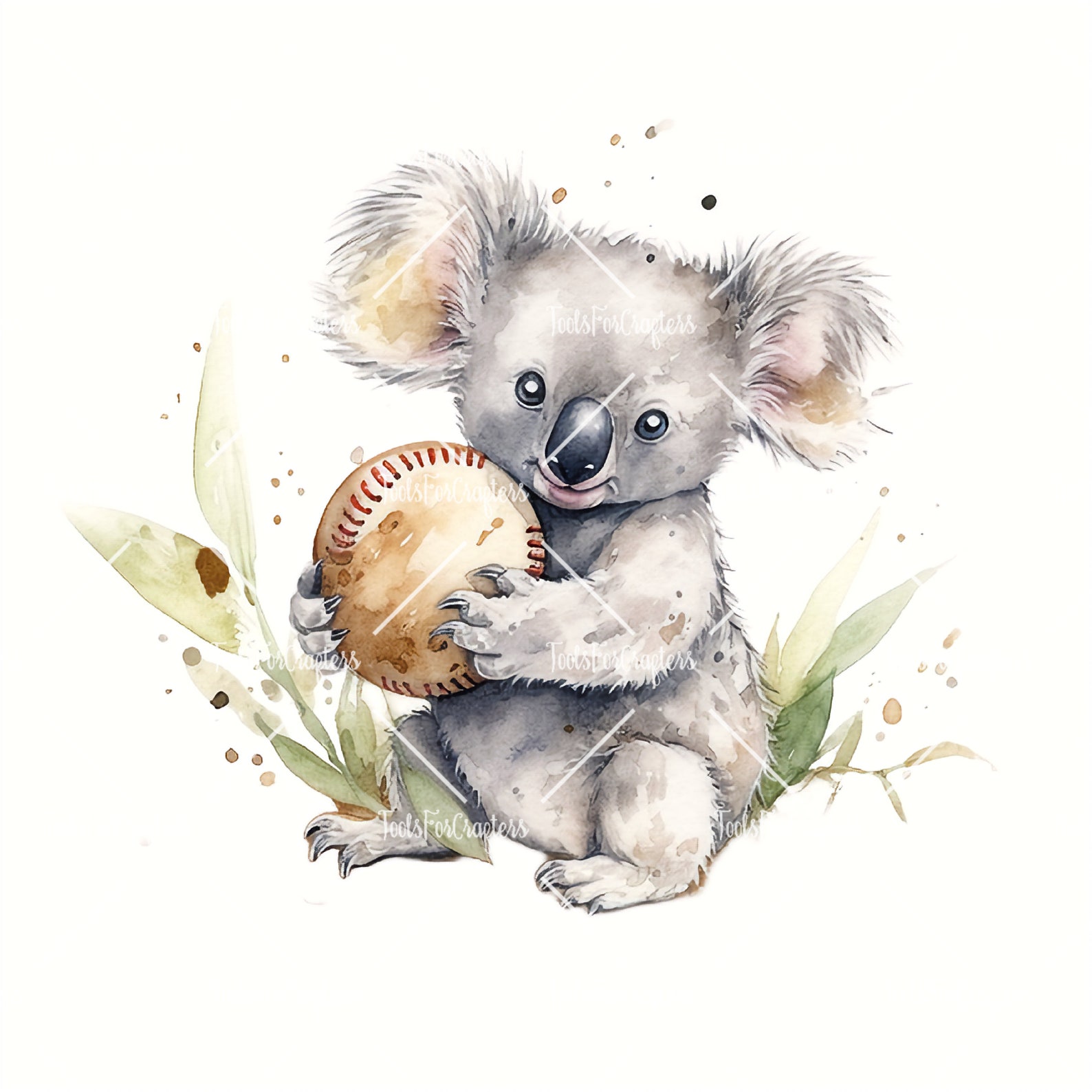 Koala Bear and Ball Clipart 20 High Quality Jpgs Digital - Etsy