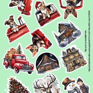 Vintage Christmas Printable Download | Fussy Cut Volume 1 - Etsy