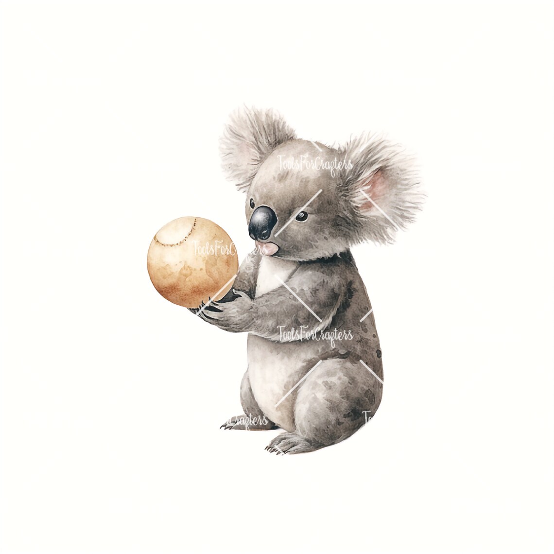 Koala Bear and Ball Clipart 20 High Quality Jpgs Digital - Etsy