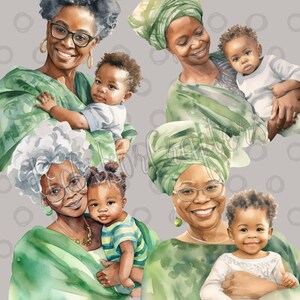 Mothers Day | Black Grandmother Holding Grandbaby Clipart 20 High ...