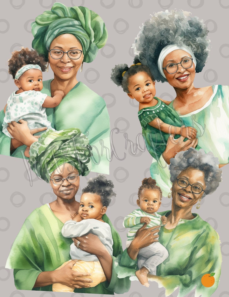 Mothers Day | Black Grandmother Holding Grandbaby Clipart 20 High ...
