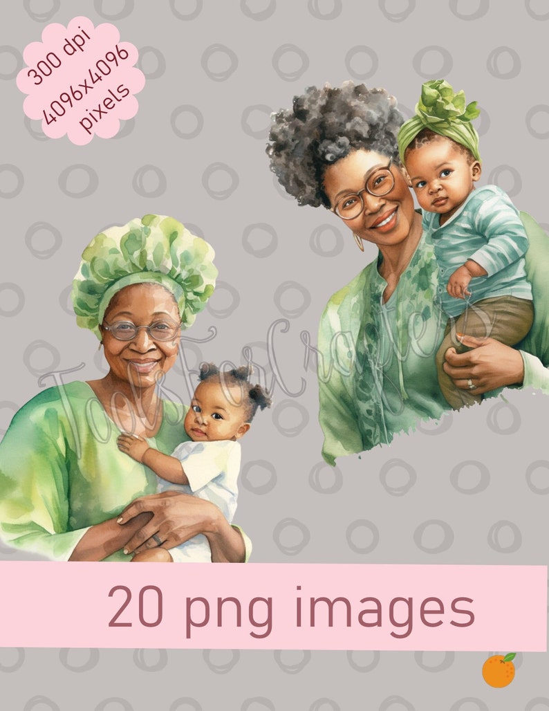 Mothers Day | Black Grandmother Holding Grandbaby Clipart 20 High ...