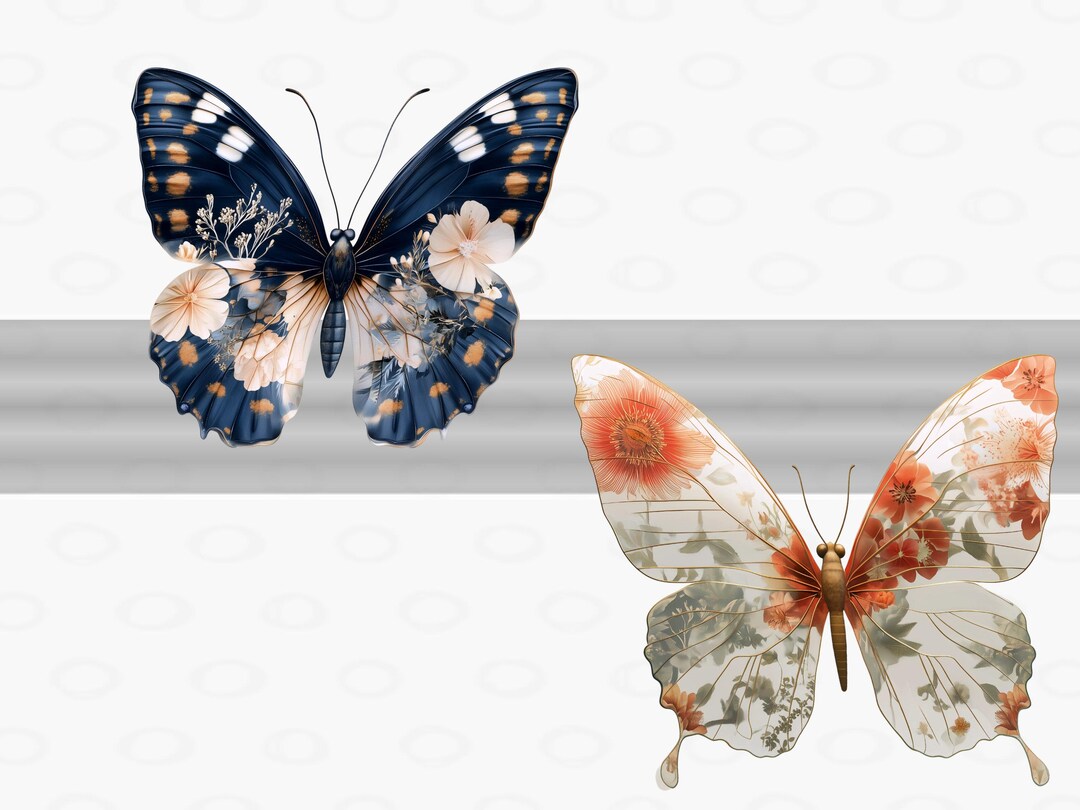 Colorful Butterfly Clipart Bundle | PNG Files for Scrapbook and Art ...