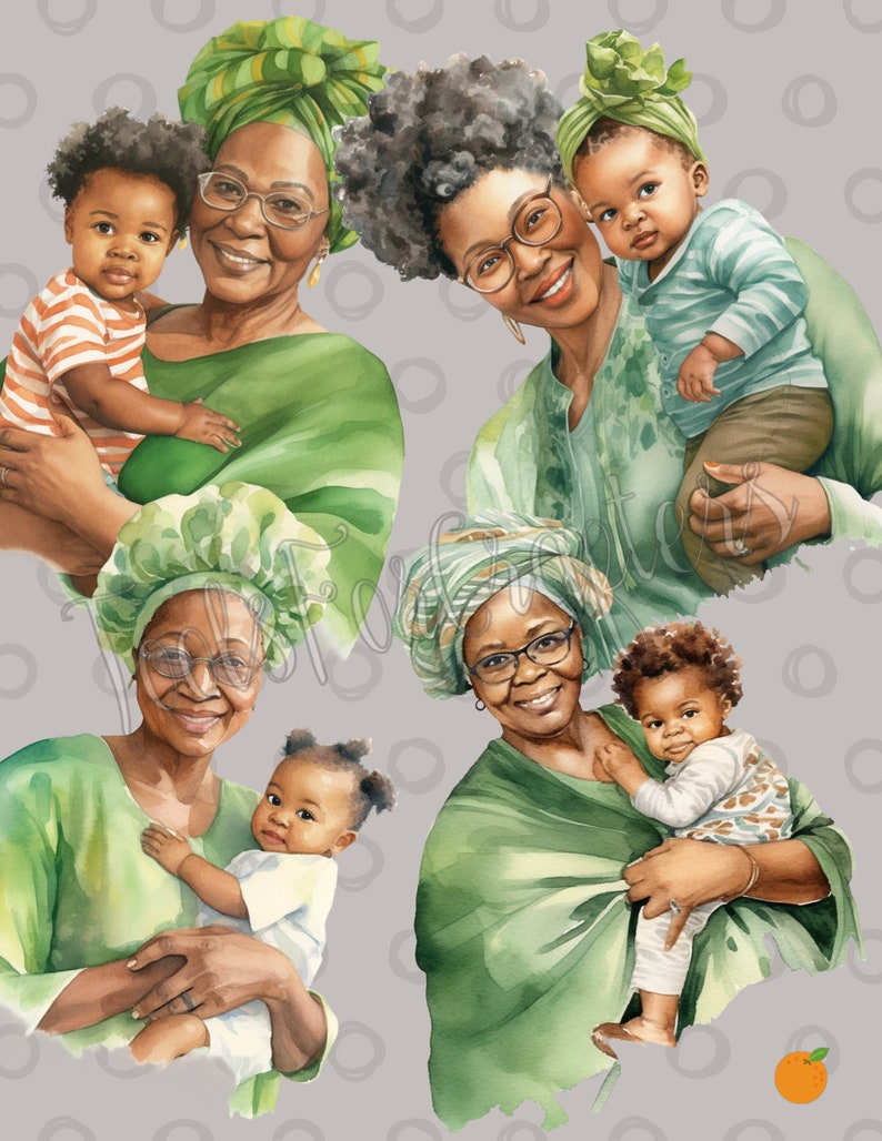 Mothers Day | Black Grandmother Holding Grandbaby Clipart 20 High ...