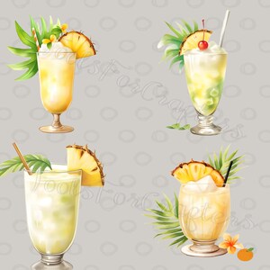 Drink Cocktail PNG, Cocktail Illustration Bundle, Illustrative Designs ...