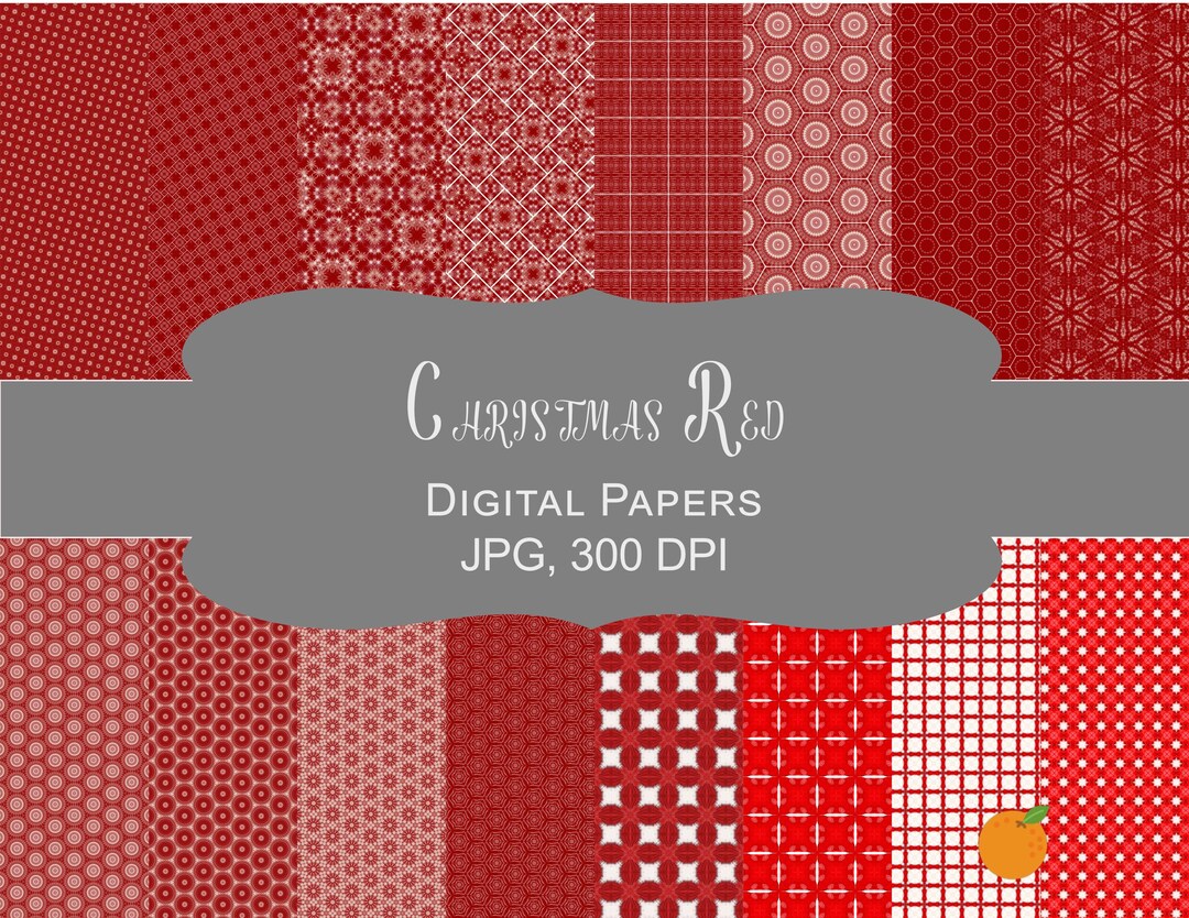 Christmas Red Digital Paper, Background, Scrapbooking, Collage, Art ...