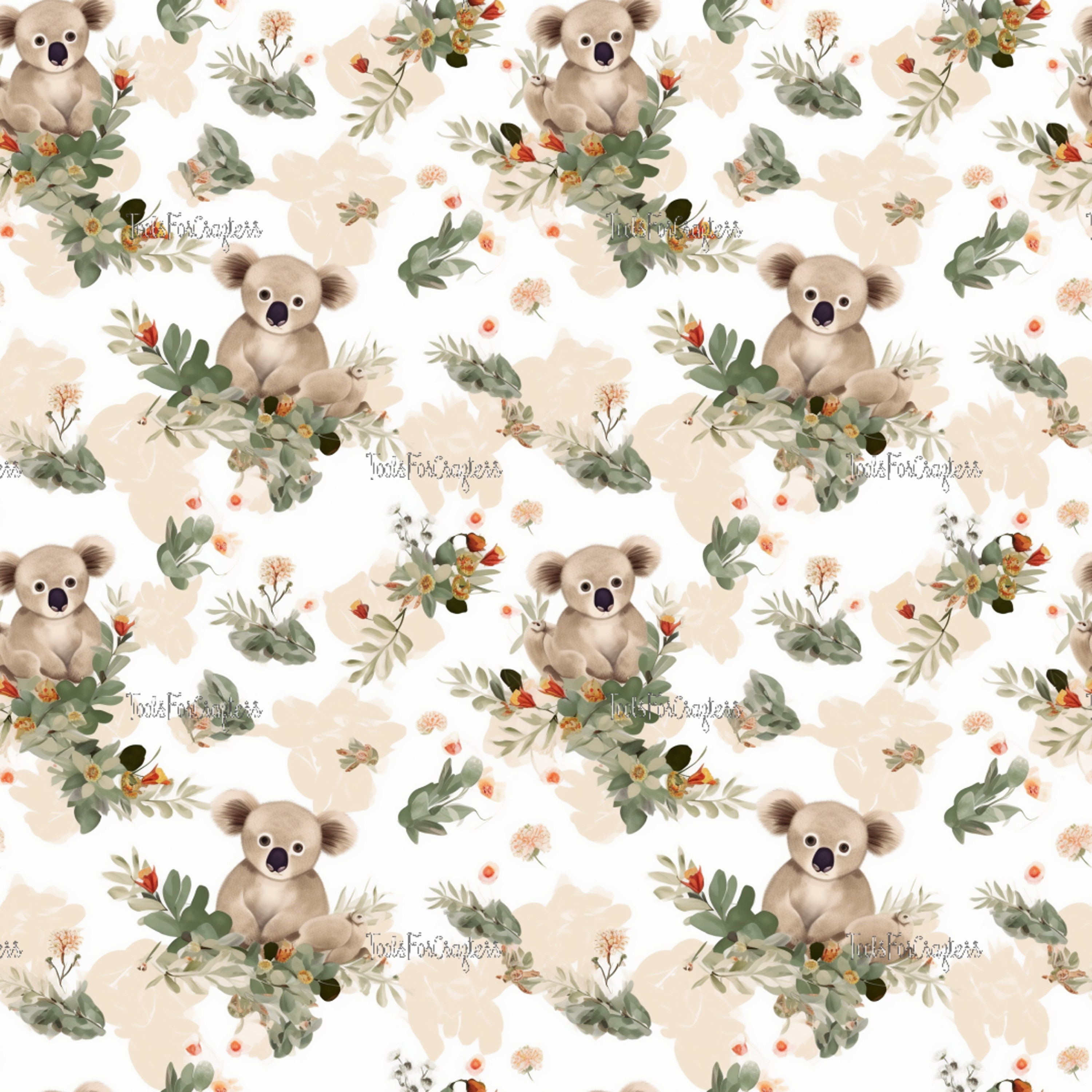 Koala Digital Papers | 16 Koala Bear Digital Papers Volume 1 | Cute ...