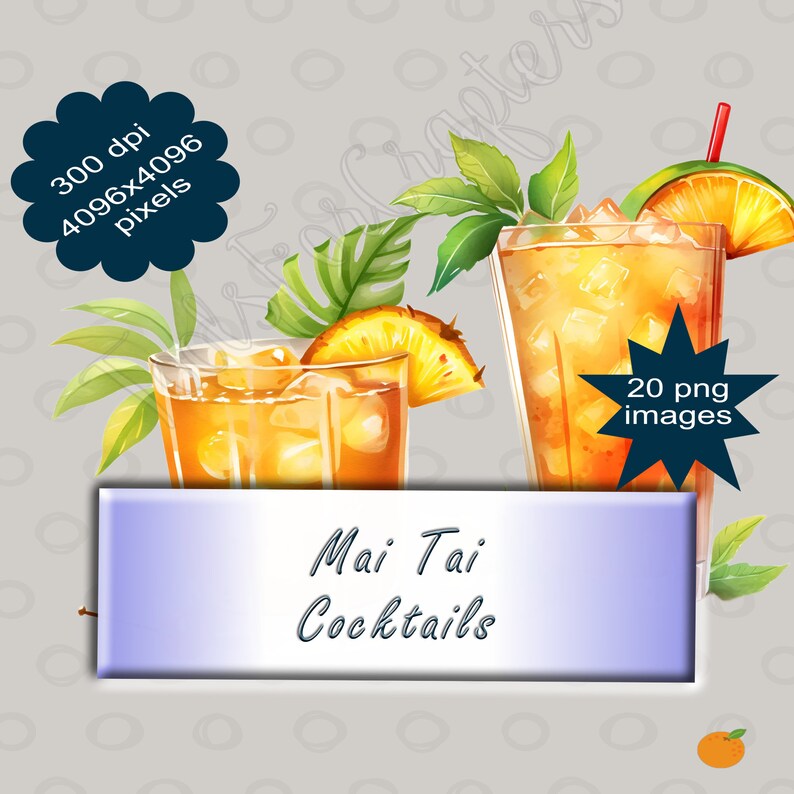 Drink Cocktail PNG, Cocktail Illustration Bundle, Illustrative Designs ...