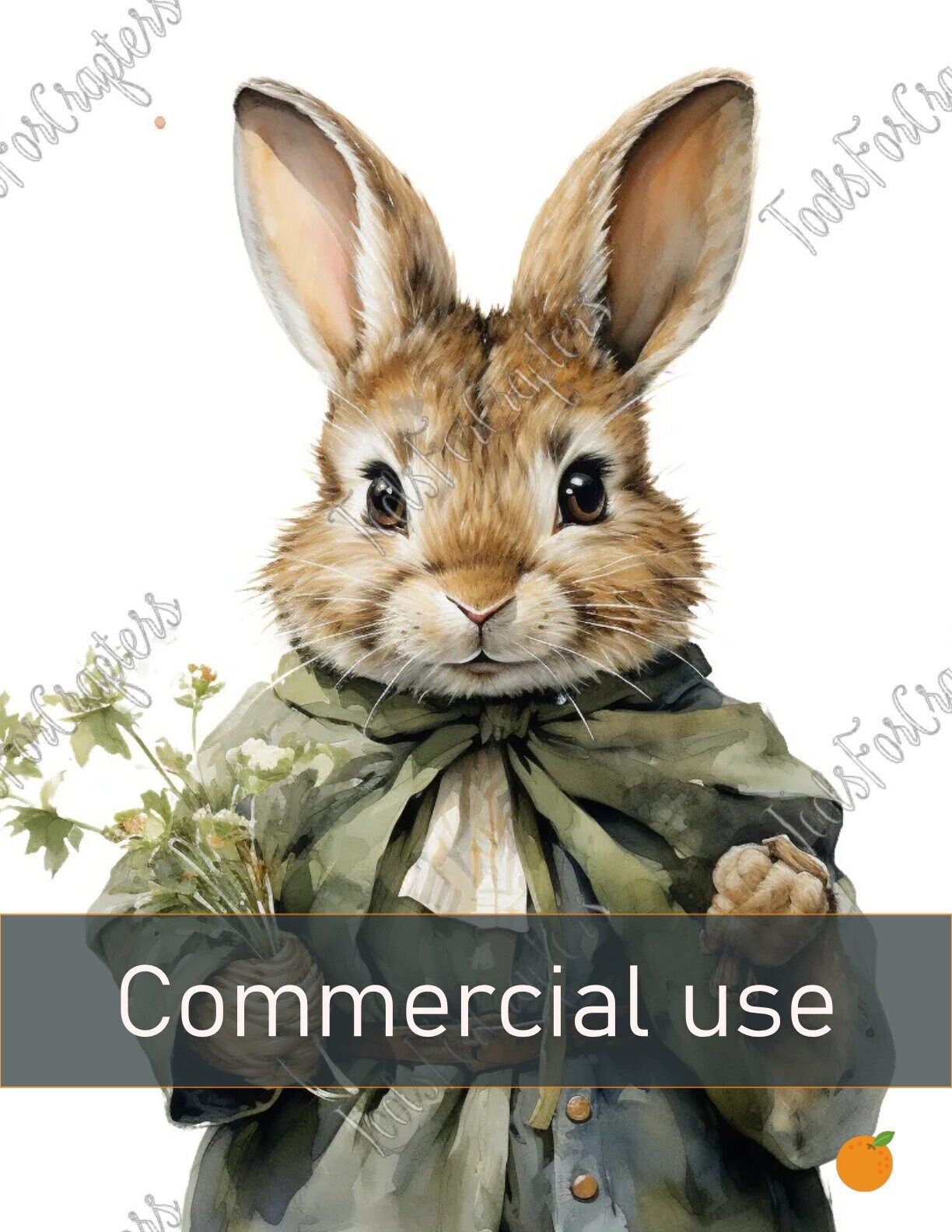 Rabbit Clipart in Green 20 High Quality Jpgs Digital Download Art ...