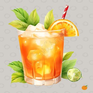 Drink Cocktail PNG, Cocktail Illustration Bundle, Illustrative Designs ...