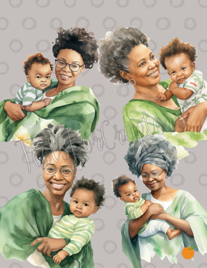 Mothers Day | Black Grandmother Holding Grandbaby Clipart 20 High ...