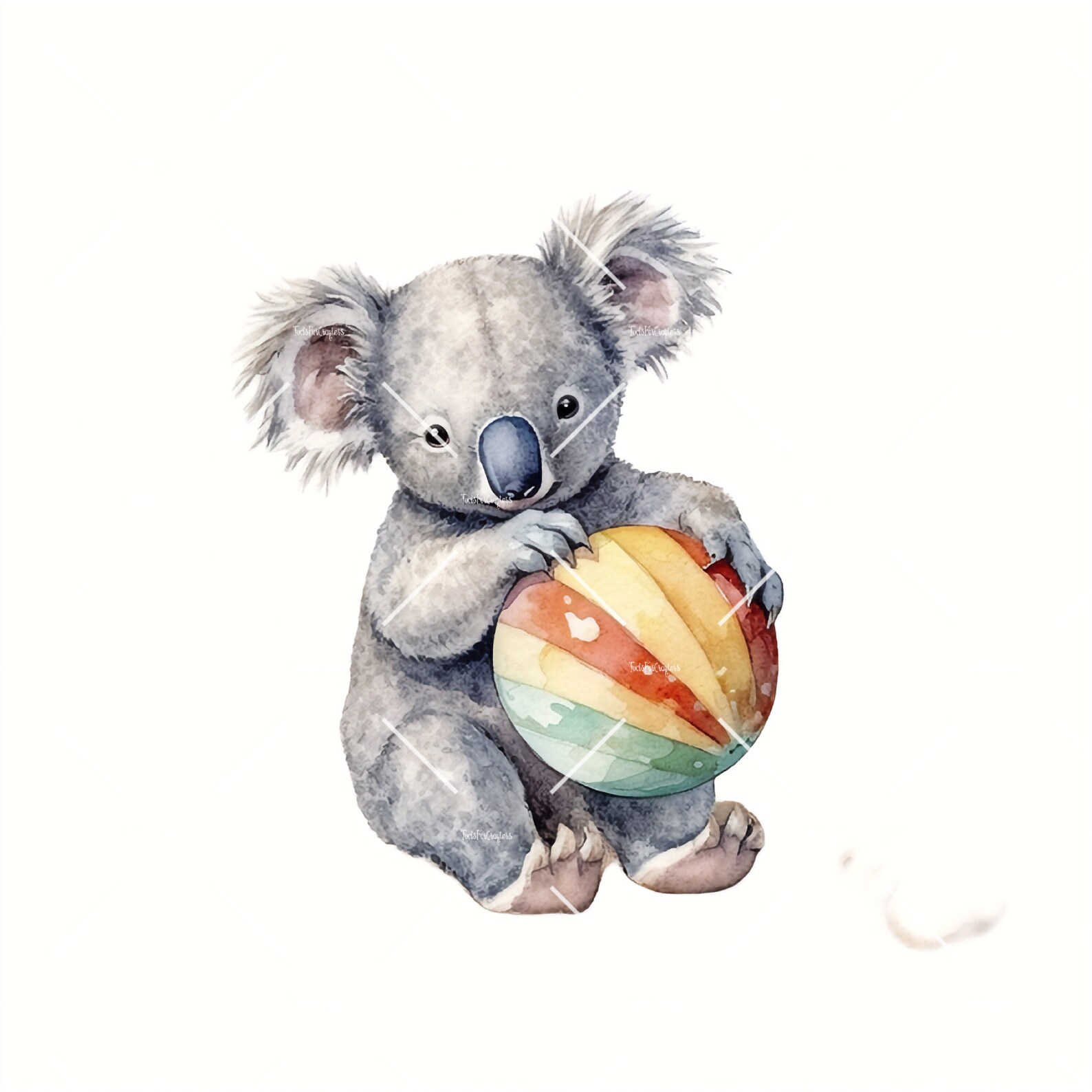 Koala Bear and Ball Clipart 20 High Quality Jpgs Digital - Etsy