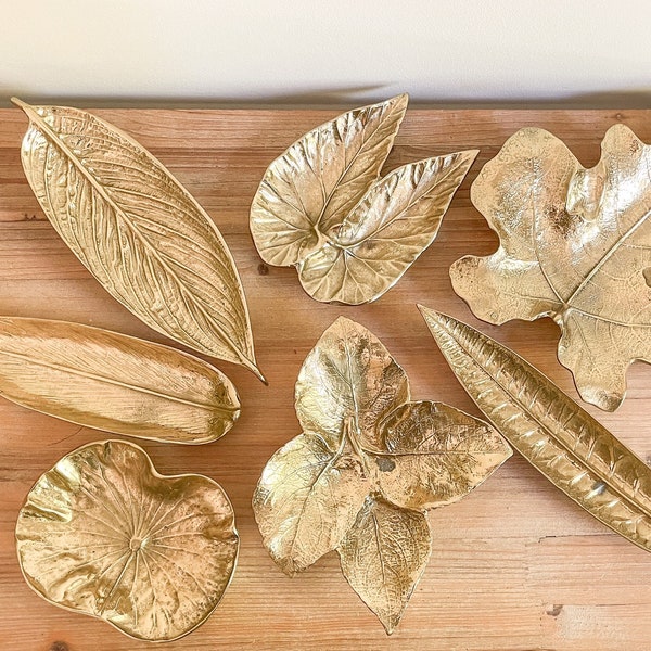 Brass Leaf Dish - Etsy