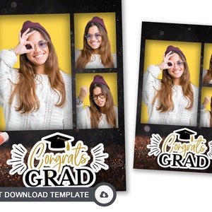 5 TEMPLATE BUNDLES Graduation Photo Booth Templates - Etsy