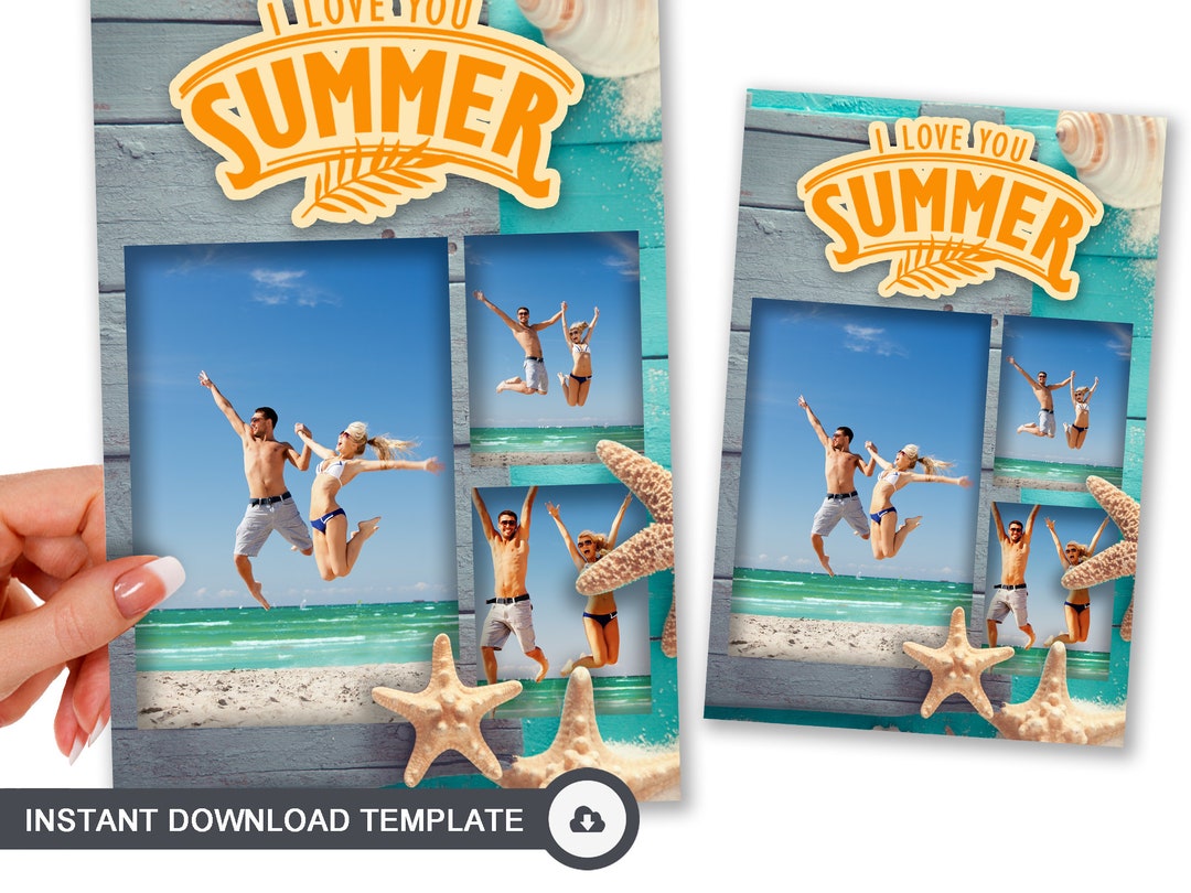 5 TEMPLATE BUNDLES Summer Photo Booth Templates - Etsy