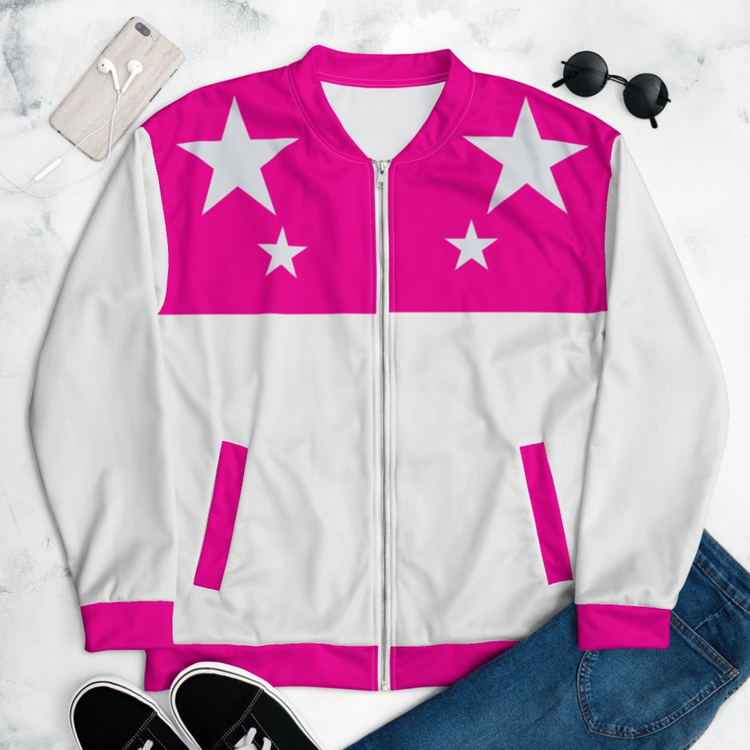 Pink Star Bomber Jacket - Etsy
