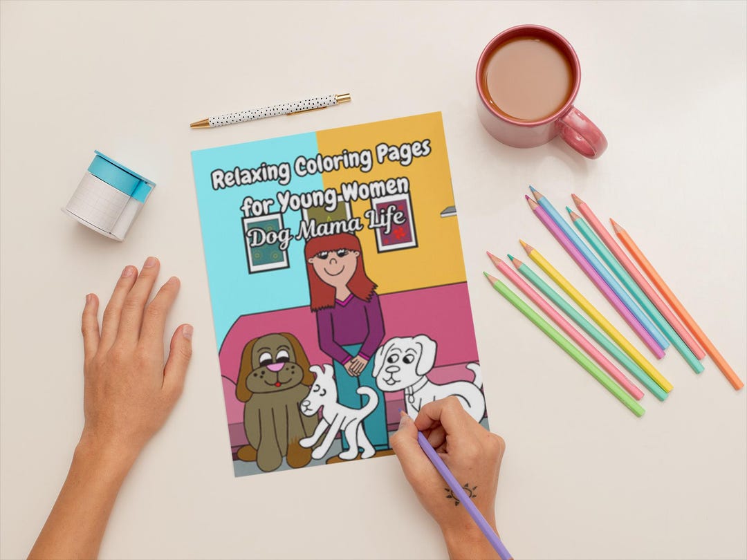 Dog Mama Coloring Book | Relaxing Pet-themed Pages - Etsy