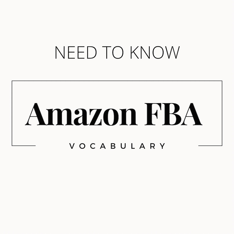 Amazon FBA Vocabulary Cheat Sheet. Fulfillment by Amazon Terms! - Etsy