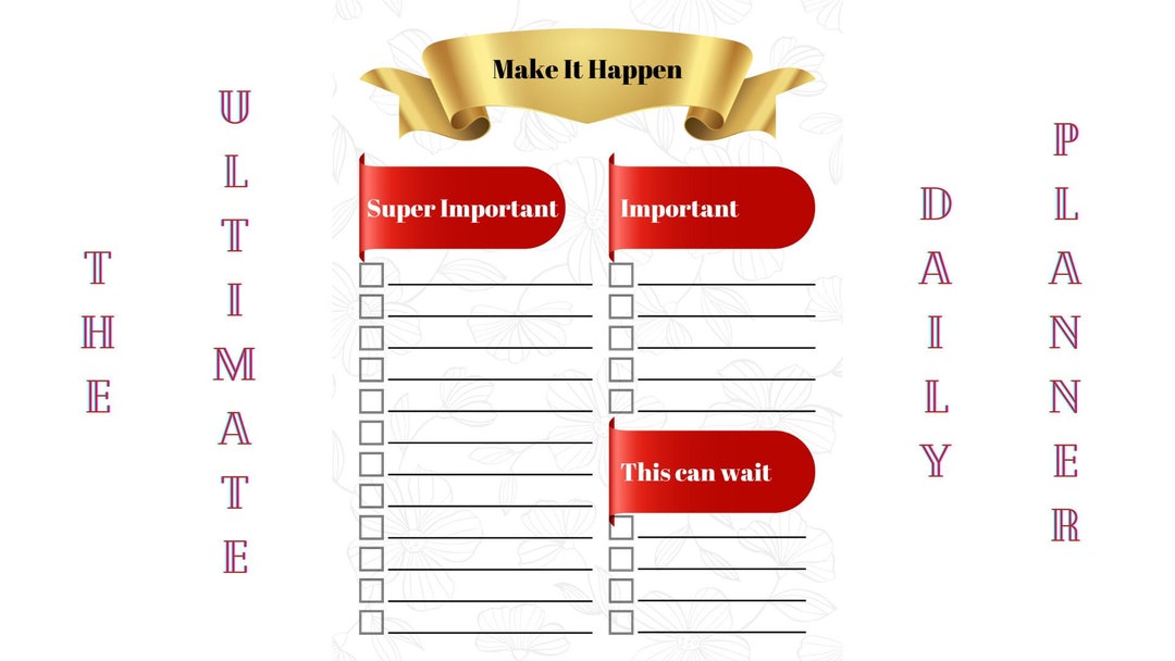 Easy Daily Planner Printable Checklist on the Go Instant Download PDF ...